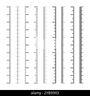 Vertical measurement scales with divisions. Realistic scale for ...
