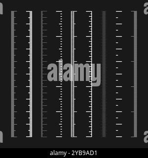 Vertical measurement scales with divisions. Realistic scale for ...