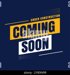 coming soon under construction background design Stock Vector Image ...
