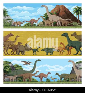 Prehistoric 8 bit pixel art dinosaurs for game assets, vector lizards ...