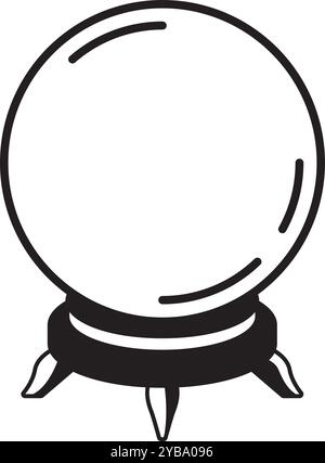 Crystal orb symbol. Magic foretelling cartoon icon Stock Vector Image ...