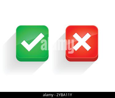 accepted and rejected sign symbols set Stock Vector Image & Art - Alamy