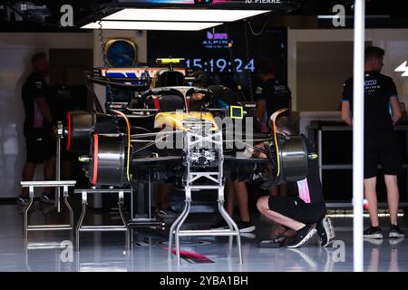 Alpine F1 Team A524, mechanical detail rear wing flow vis aerodynamism ...