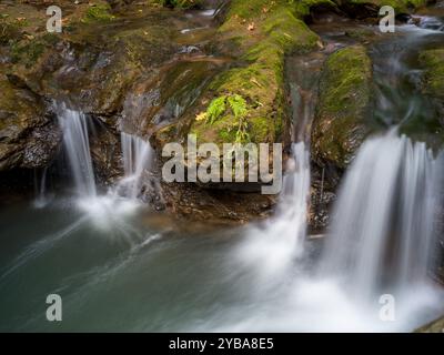 Oregon waterfall called Hidden Falls, in Clackamas County, OR Stock ...