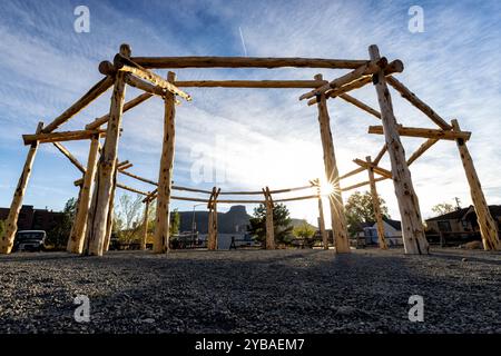 Native American arbor in Golden History Park - Golden, Colorado, USA ...