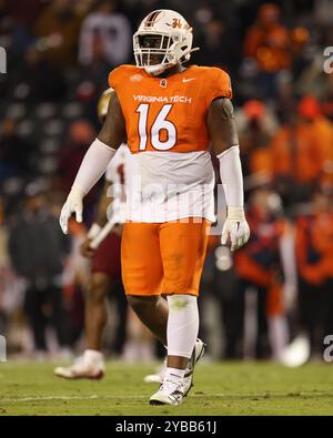 Virginia Tech defensive lineman Aeneas Peebles (DL26) poses for a ...