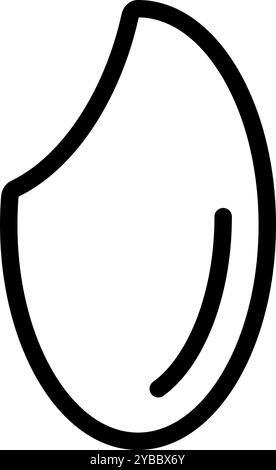 Simple rice grain icon. Editable vector Stock Vector Image & Art - Alamy
