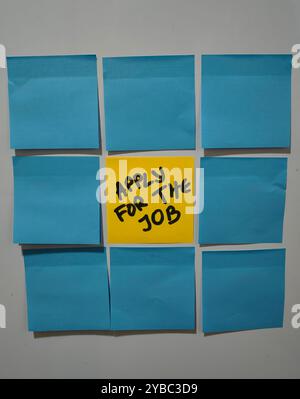 Career Shift. Blue Sticky Notes Surrounding a Yellow Center Note with ...