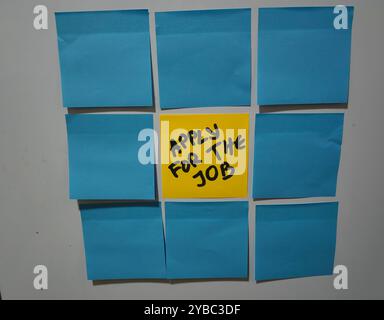 Career Shift. Blue Sticky Notes Surrounding a Yellow Center Note with ...