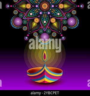 Diwali Indian mandala vector pattern banner Stock Vector Image & Art ...