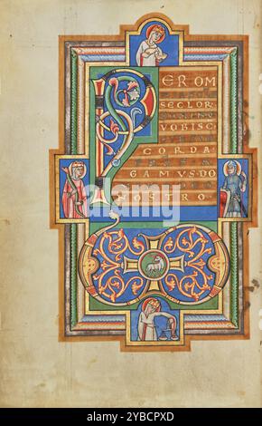 Decorated Text Page with a VD Monogram; Unknown; Hildesheim, Germany ...