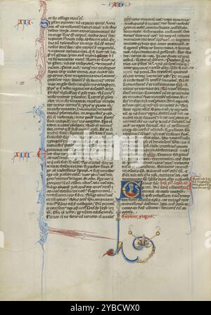 Inhabited Initial N ; Abbey Bible, about 1250-1262 Stock Photo - Alamy