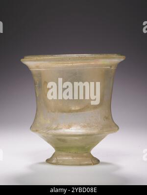 Beaker, 2nd century A.D. Additional Info: This dark green glass beaker ...