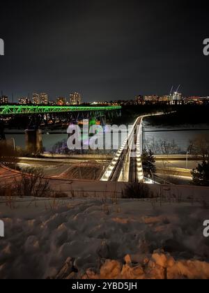 Elevated cityscape view of Edmonton Skyline, Alberta, Canada Stock ...