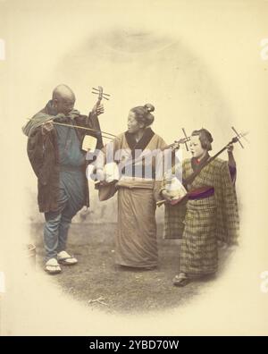 Two women musicians listening to music holding vinyl disc at music ...