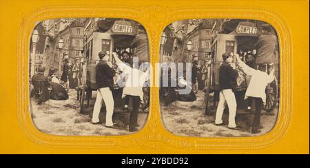 Genre scene: people entering carriage, Adolphe Block (French, 1829 ...