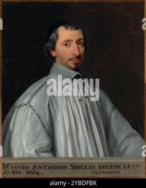 Portrait of Blaise Pascal, painting by Philippe de Champaigne Stock ...