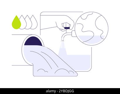 Fresh water overuse abstract concept vector illustration Stock Vector ...