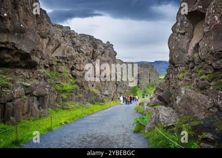Almannagjá gorge within Þingvellir National Park Stock Photo - Alamy