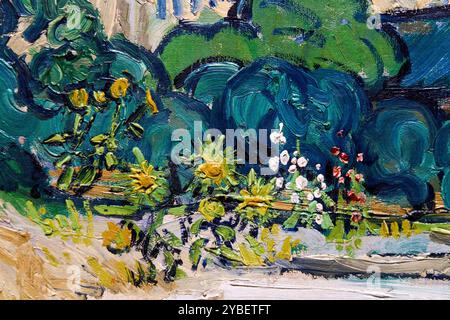 Detail, Mountains at Saint-Rémy, 1889, Vincent Van Gogh (1853-1890 ...