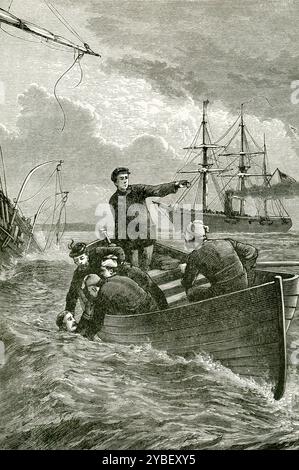 The sinking of the Confederate commerce raider CSS Alabama by the USS ...