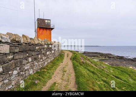 The Scarlett Point Tower on the shores of the Irish Sea in Scarlett ...