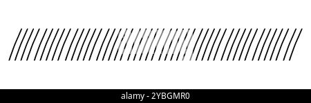 Slash line doodle border, diagonal lines. Divider strip Tilt strip ...