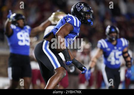 Duke defensive end Vincent Anthony Jr. (7) works to get around Virginia ...