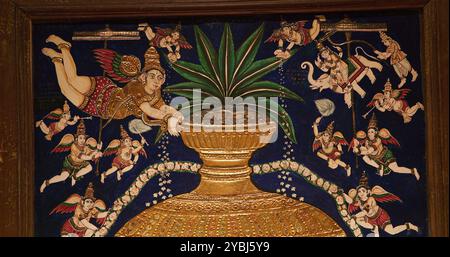 Amrita Kalasha -pot Of Nectar-. Pot Of Eternity Depicted In Painting ...