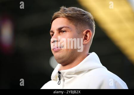 Fulham's Emile Smith Rowe arrives at the ground ahead of the Premier ...