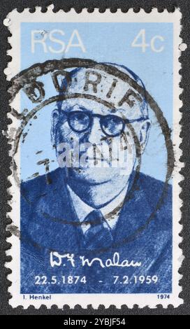 SOUTH AFRICA - CIRCA 1974: a stamp printed in South Africa shows ...