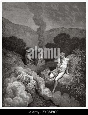 God accepting the sacrifice of Abel, having rejected the offer of Cain ...