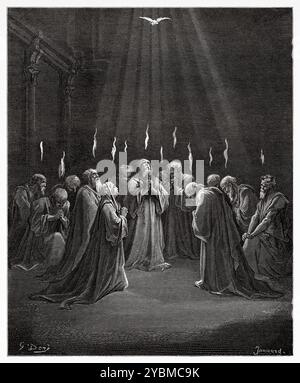 The Outpouring of the Holy Ghost. Pentecost, the descent of the Holy ...