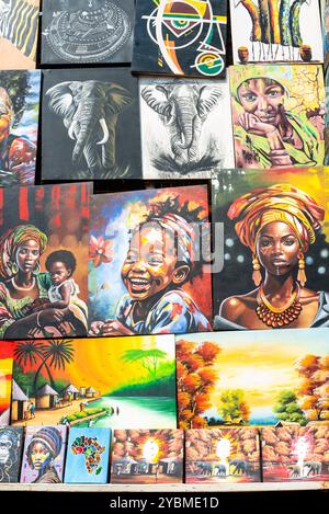 Street art along Buganda Road in Kampala - Uganda Stock Photo - Alamy