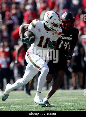 Miami wide receiver Sam Brown Jr. (11) runs the ball during an NCAA ...