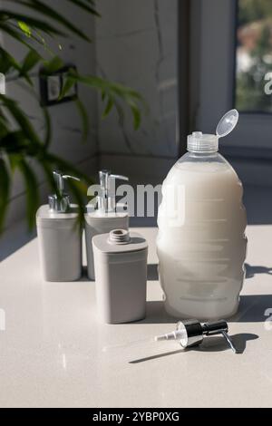 Cosmetic bottle containers with natural ingredients, Blank label for ...