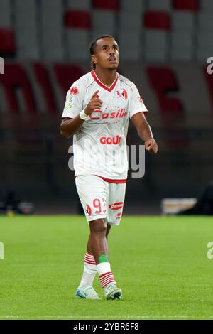 Mehdi Emile Dorval of SSC Bari scores a goal of 0-2 that was after ...