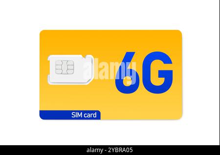 Orange 6G SIM card isolated on white Stock Photo - Alamy