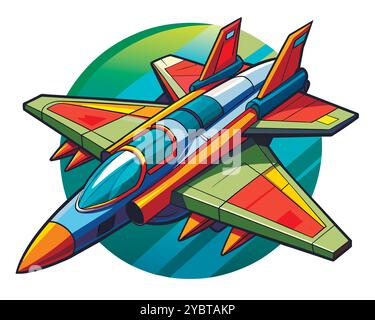 F-35 F-16 fighter jet seen from the side view vector illustration ...