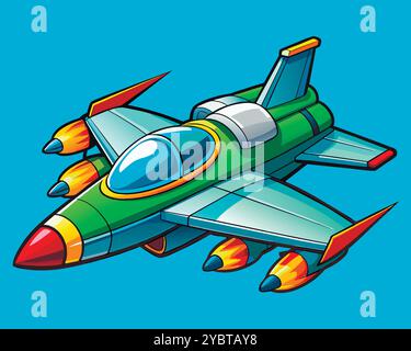 F-35 F-16 fighter jet seen from the side view vector illustration ...