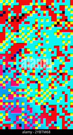 Abstract pixelated colorful rgb 8 bit retro game Glitch pixel Noise ...