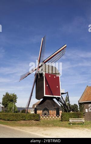 Windmill Sint Jan in the Dutch village Stramproy in the province ...