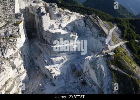Photographic documentation of a quarry for the extraction of blocks of ...