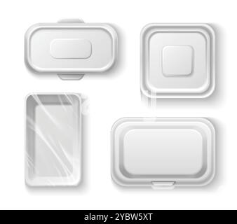 white take away pot mockup Stock Vector Image & Art - Alamy