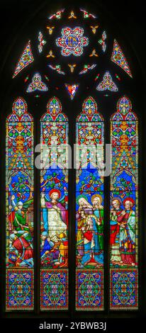 Stained Glass by William Wailes, 1861, Resurrection, Crucifixion and ...