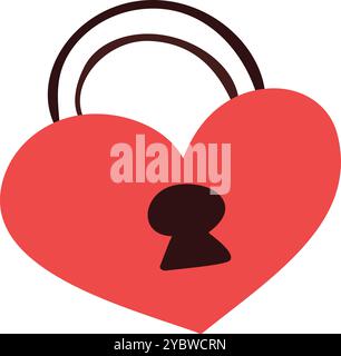 heart love padlock Stock Vector Image & Art - Alamy