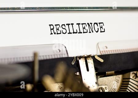 Resilience symbol. Concept word Resilience typed on beautiful old retro ...