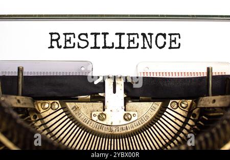 Resilience symbol. Concept word Resilience typed on beautiful old retro ...