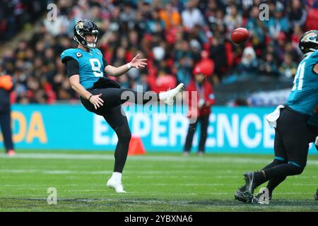 Jacksonville Jaguars punter Logan Cooke (9) warms up before an NFL ...