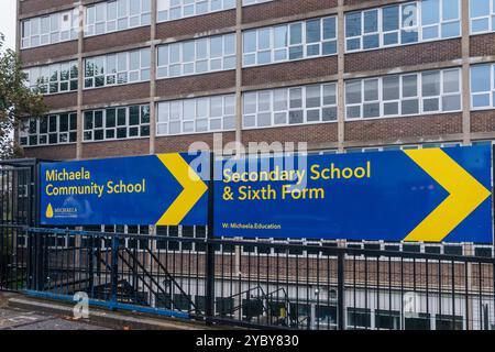 Exterior photos of Michaela Community School, Wembley, UK. Credit ...